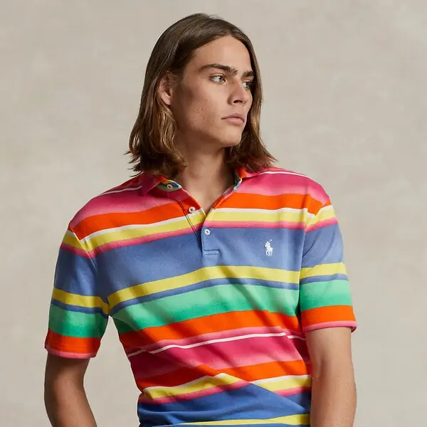 Ralph Lauren Classic Fit Striped Spa Terry Polo Shirt