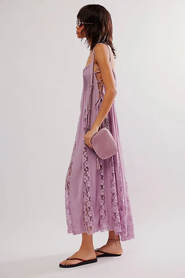 Free People Hailee Maxi Slip - Periwinkle | Editorialist