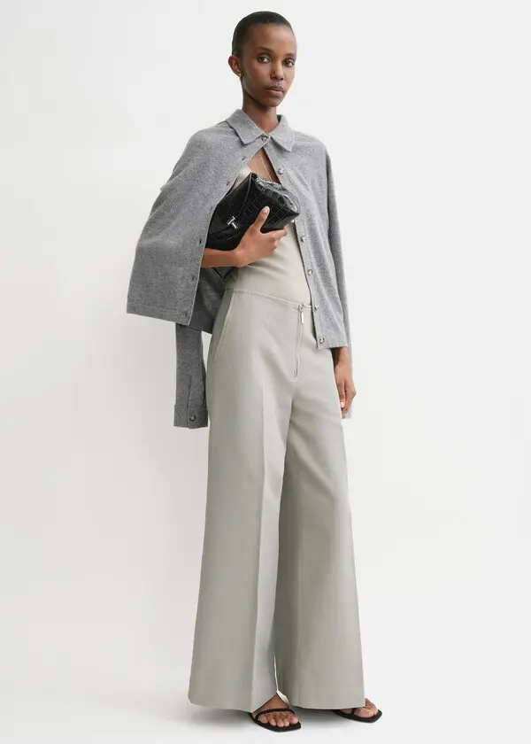 TOTEME Zip-front Wide Leg Trousers