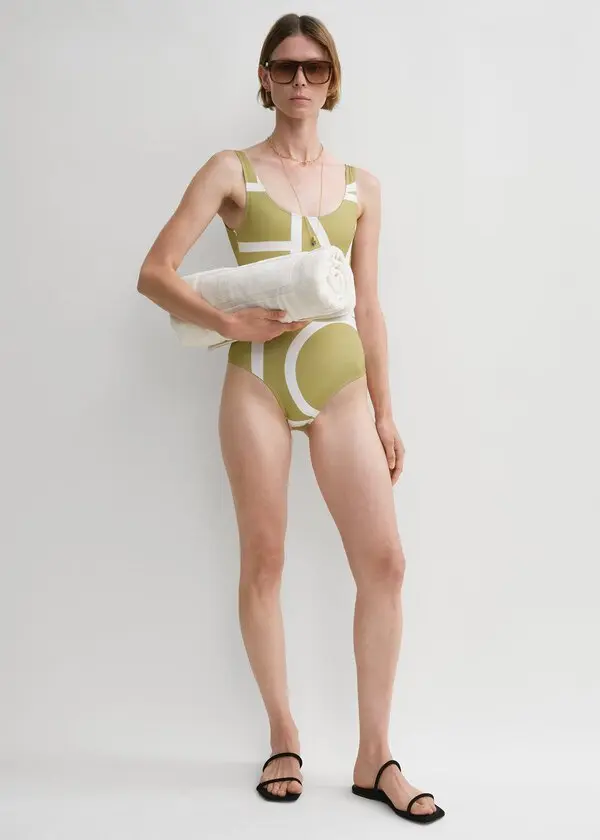 TOTEME Monogram Swimsuit - Melon,light Hay