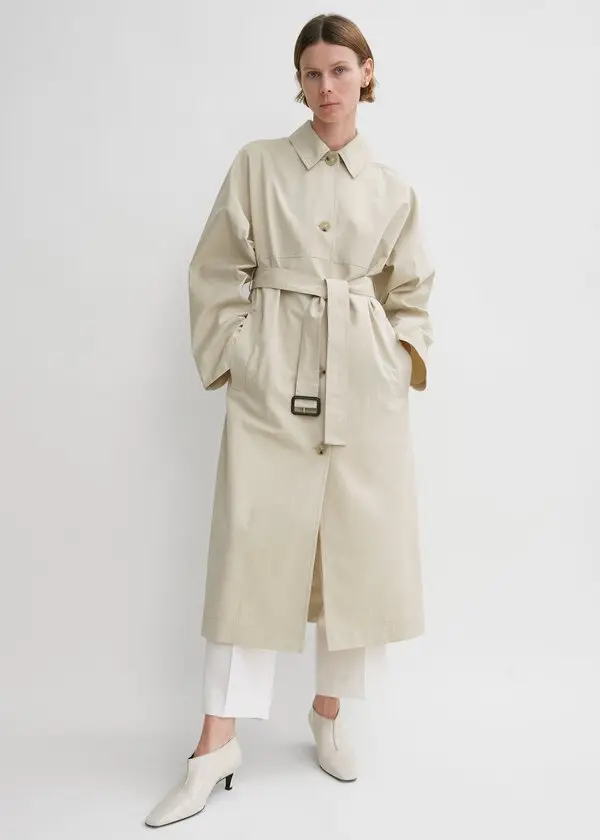 TOTEME Tumbled Organic Cotton And Silk Trench Coat
