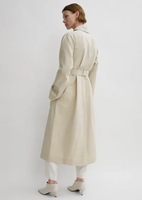 TOTEME Tumbled Organic Cotton And Silk Trench Coat