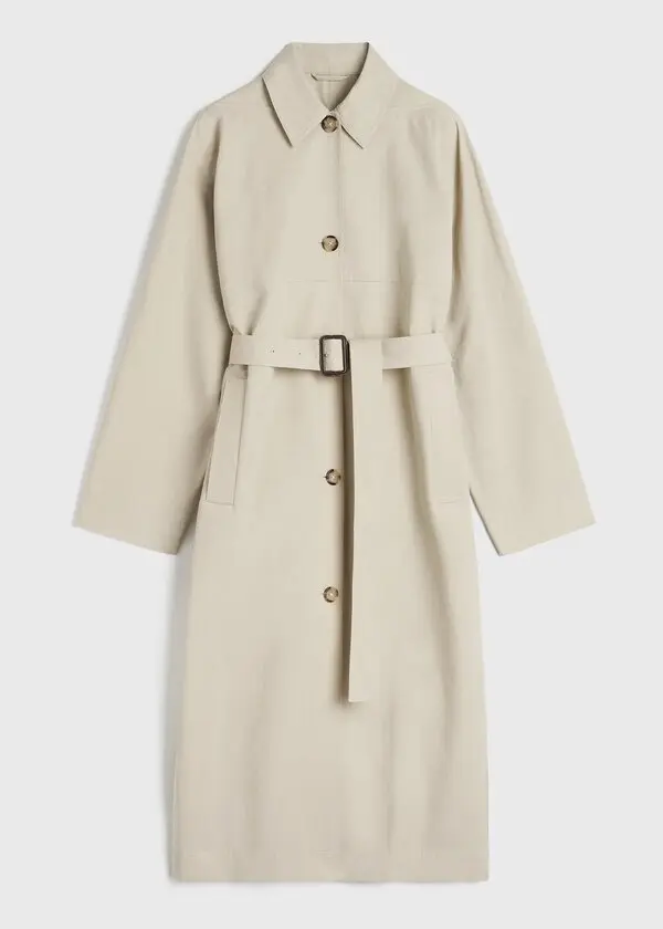 TOTEME Tumbled Organic Cotton And Silk Trench Coat
