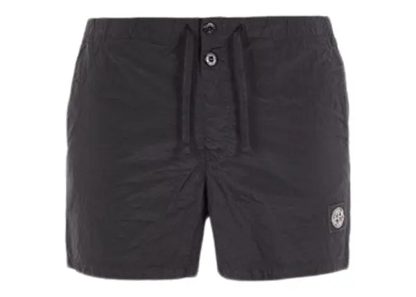 Stone Island Slim Fit Metal Nylon Swim Trunks - Black