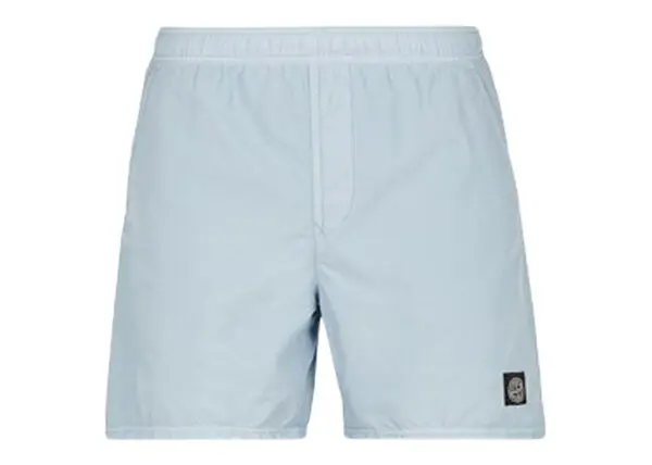 Stone Island Regular Fit Nylon Swim Trunks - Sky Blue