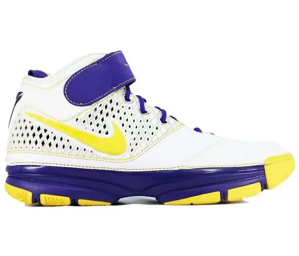 Nike Zoom Kobe 2 Lakers Sneakers - White/varsity Maize/varsity Purple