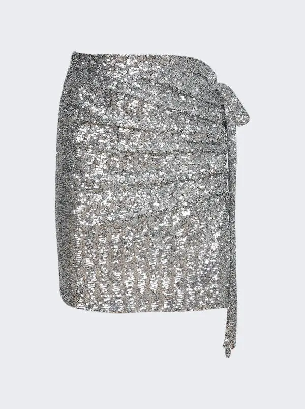 Rabanne Embellished Skirt - Silver