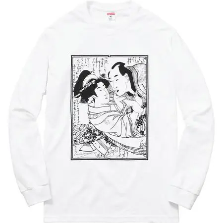 Supreme Sasquatchfabrix Shunga Long Sleeve Tee Shirt - White