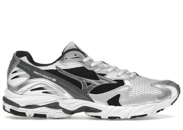 Mizuno Wave Rider Sneakers - White/silver/black