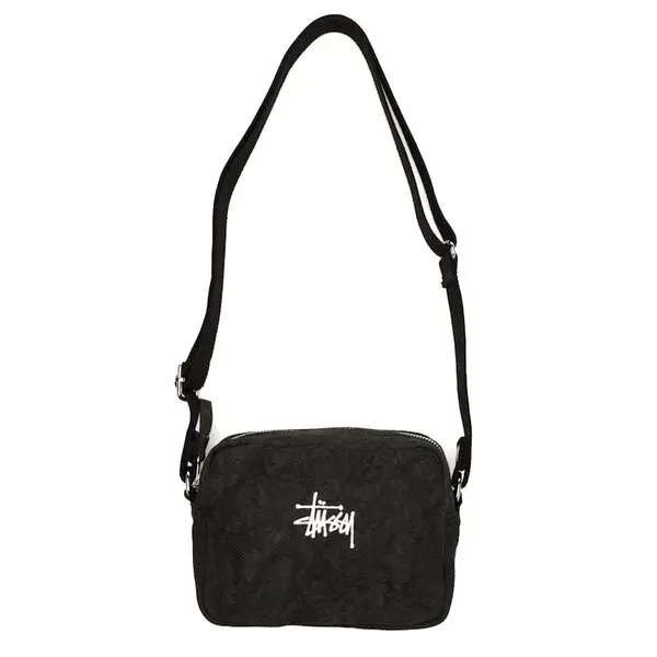 StÜssy Canvas Side Pouch - Washed Black
