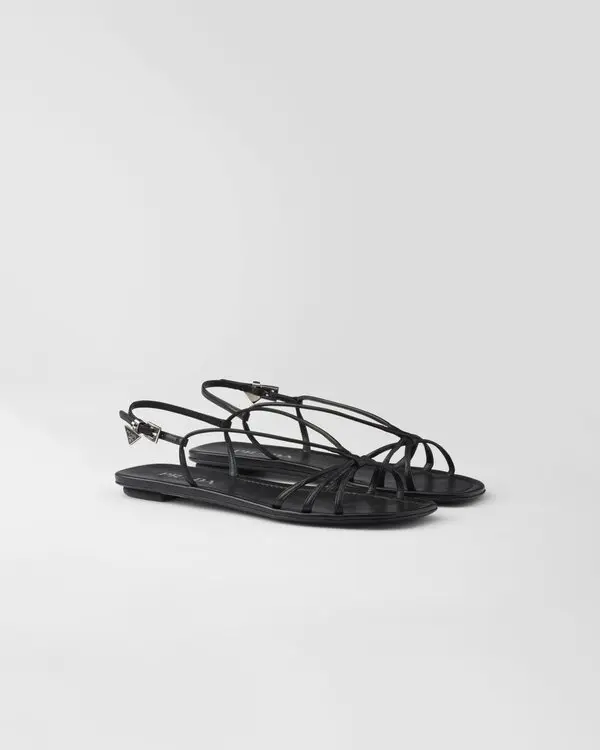 Prada Flat Leather Sandals