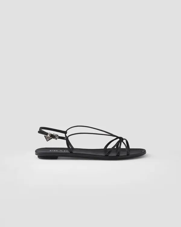 Prada Flat Leather Sandals