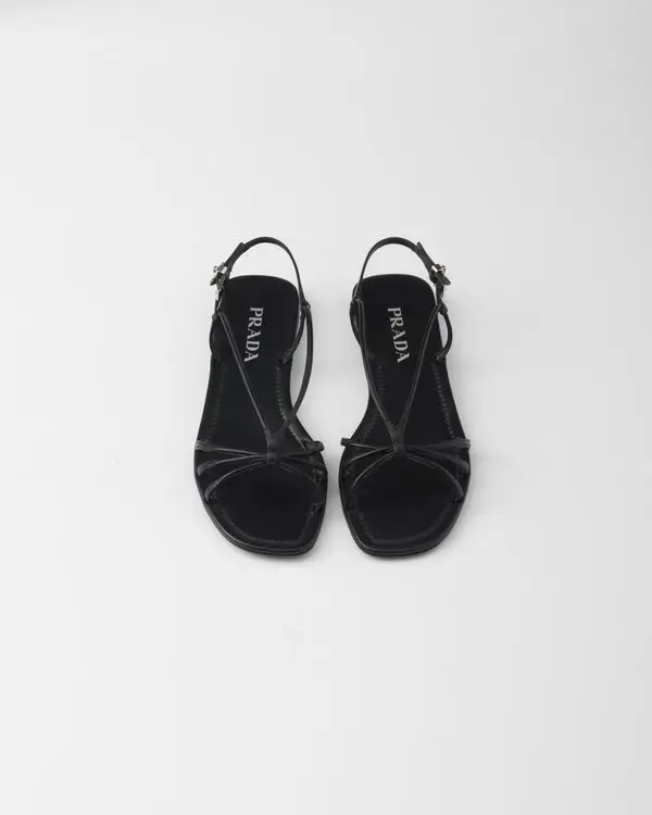 Prada Flat Leather Sandals
