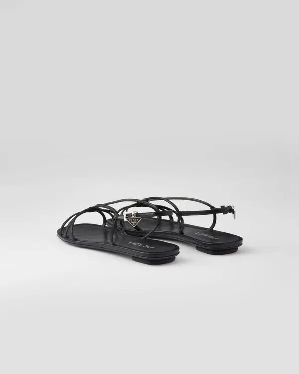 Prada Flat Leather Sandals