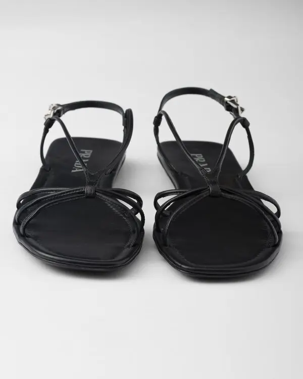 Prada Flat Leather Sandals