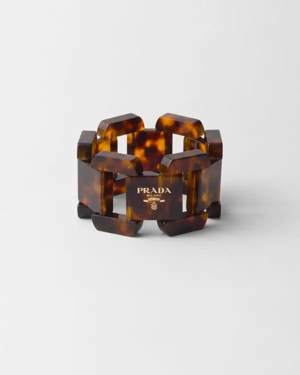 Prada Plexiglas Bracelet - Honey/tortoiseshell