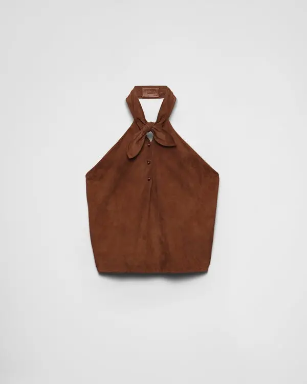 Prada Suede Halter Top