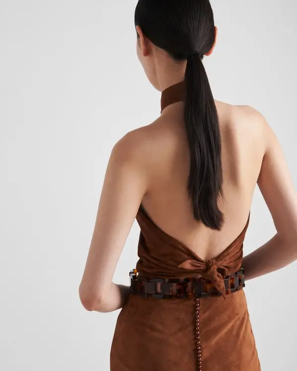 Prada Suede Halter Top