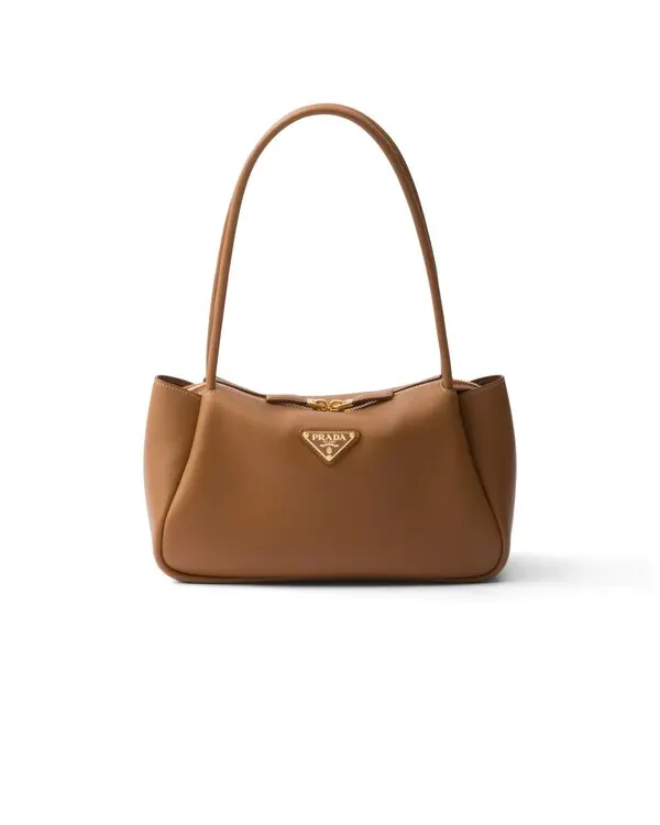 Prada Darling Medium Leather Shoulder Bag - Brown