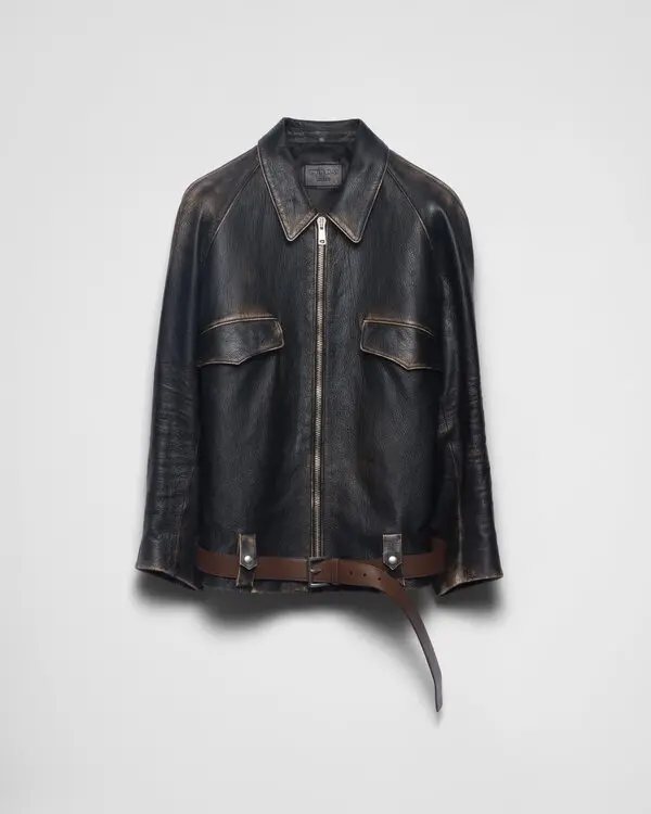 Prada Leather Blouson Jacket
