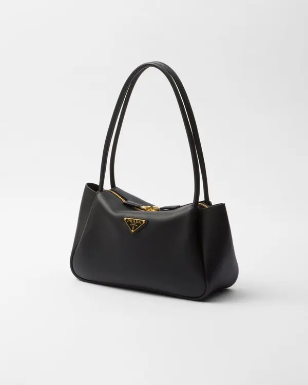 Prada Darling Medium Leather Shoulder Bag - Black | Editorialist