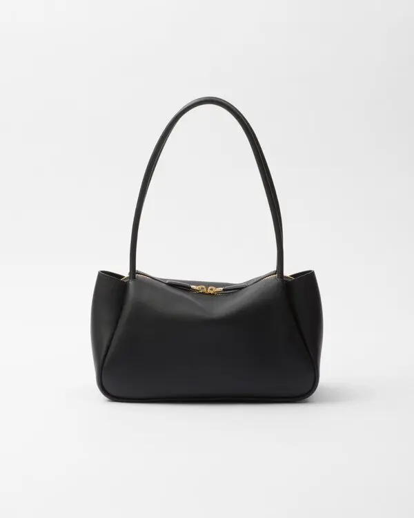 Prada Darling Medium Leather Shoulder Bag - Black | Editorialist