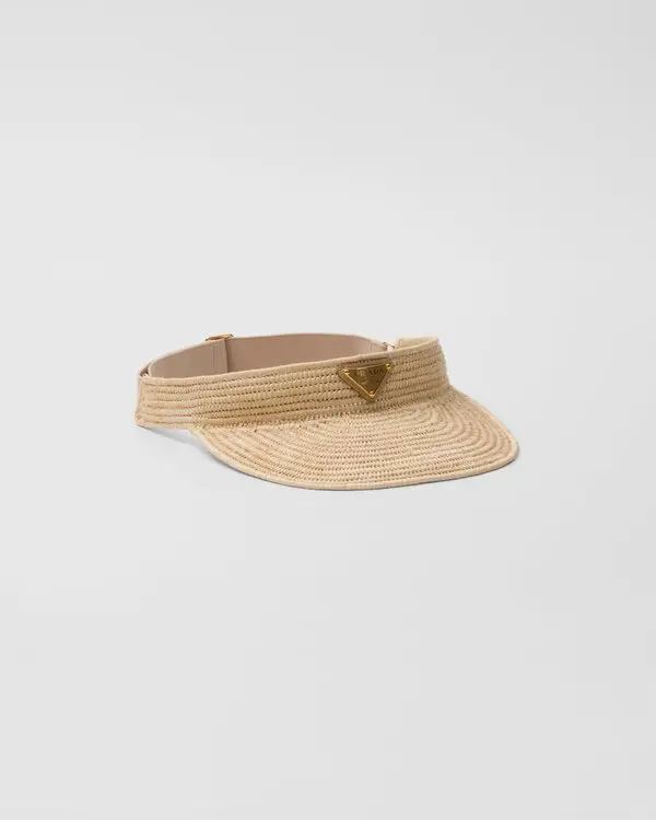 Prada Crochet Visor - Natural
