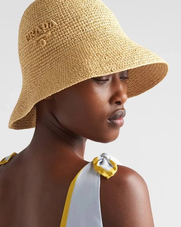 Prada Crochet Bucket Hat - Natural | Editorialist display picture 2