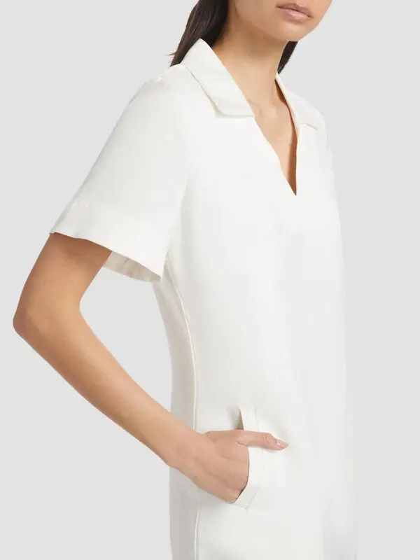 IF ONLY STUDIO Polo Linen-blend Minidress