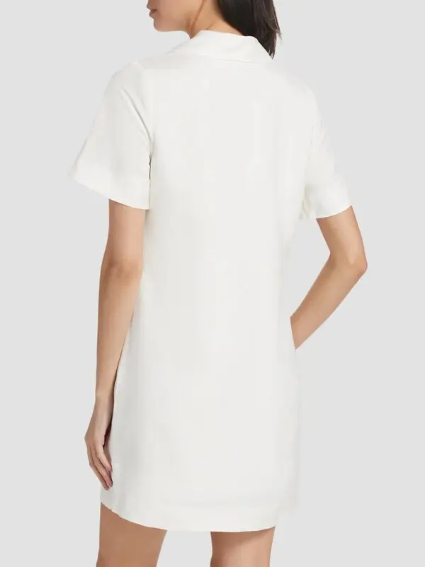 IF ONLY STUDIO Polo Linen-blend Minidress