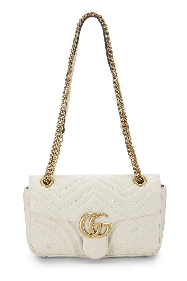 Gucci Leather Gg Marmont Shoulder Bag