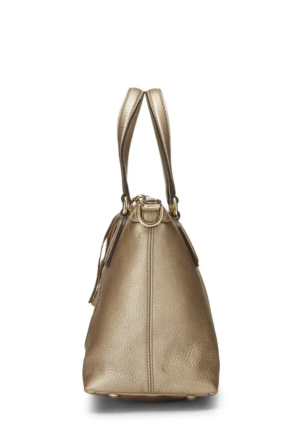 Gucci Soho Top Handle Tote - Gold