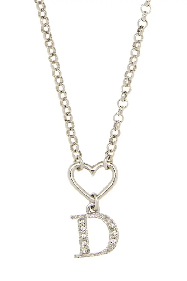 Dior Crystal Embellished Heart Pendant Necklace