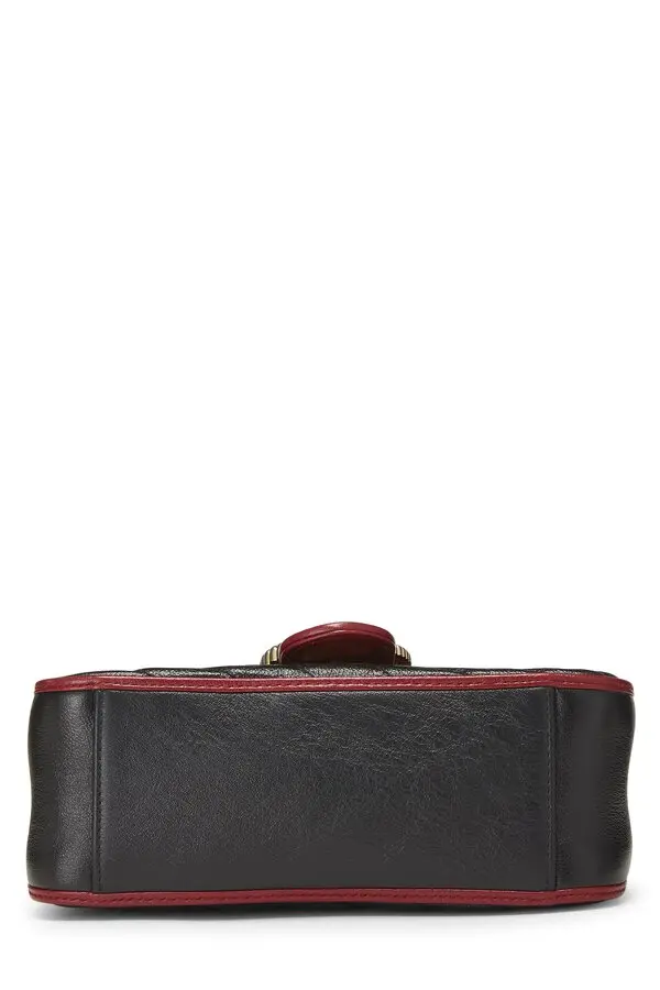 Gucci Leather Gg Marmont Top Handle Bag - Black