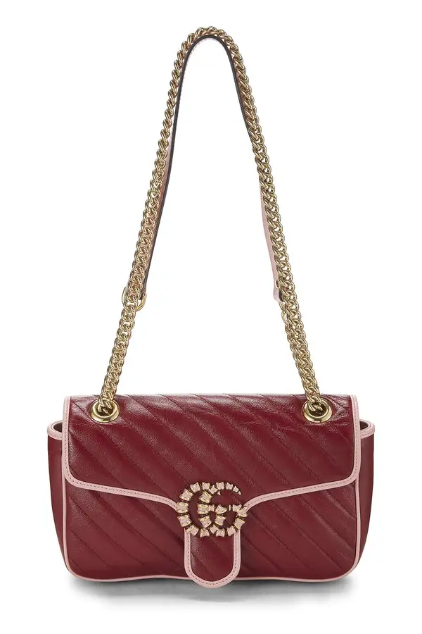 Gucci Leather Torchon Gg Marmont Shoulder Bag