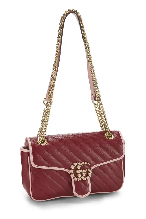 Gucci Leather Torchon Gg Marmont Shoulder Bag
