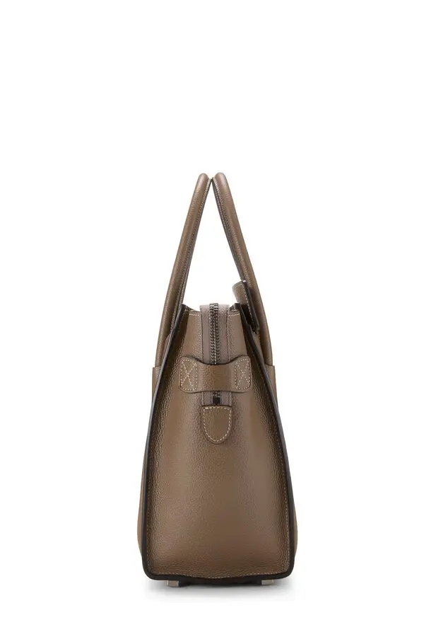 Celine Drummed Calfskin Luggage - Grey