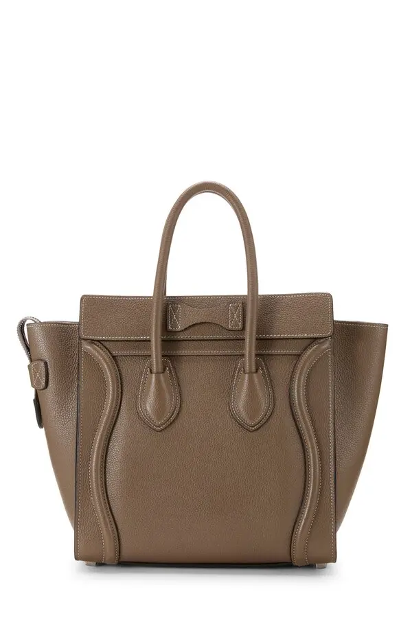 Celine Drummed Calfskin Luggage - Grey