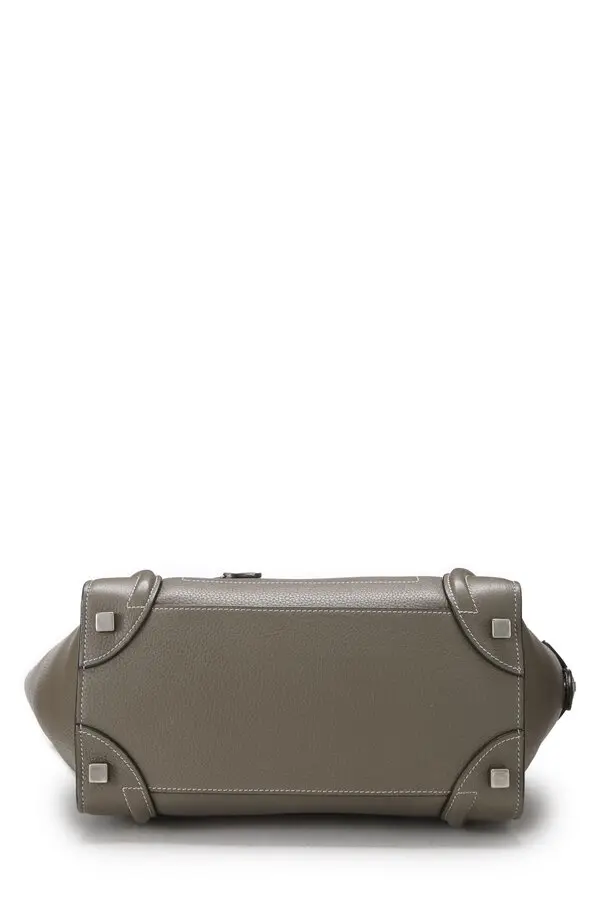 Celine Luggage Tote Drummed Calfskin - Grey