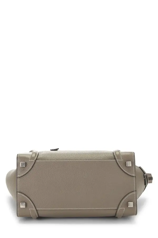 Celine Luggage Tote Drummed Calfskin - Grey