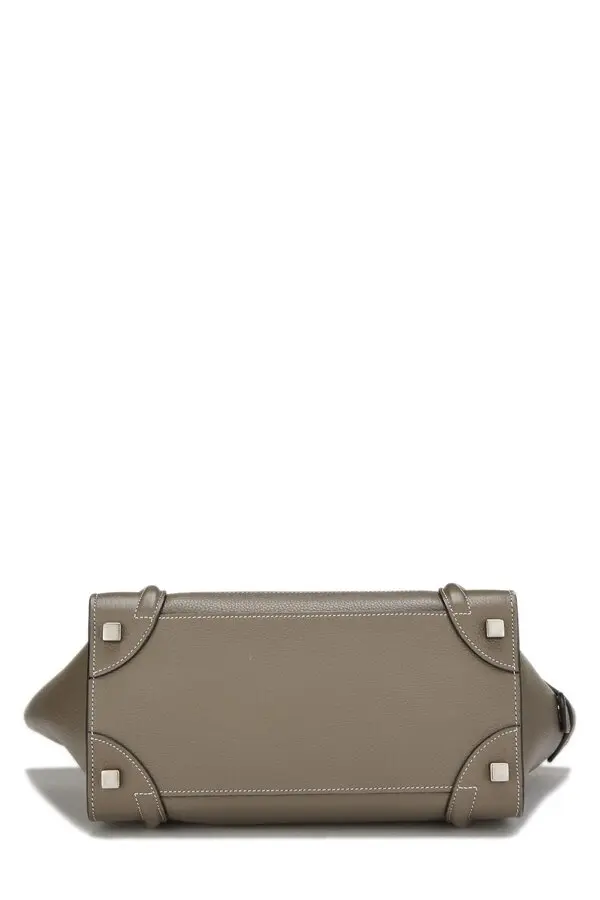 Celine Luggage Tote Drummed Calfskin - Grey