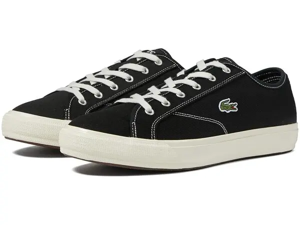 Lacoste Backcourt Lace-up Canvas Sneakers - Black