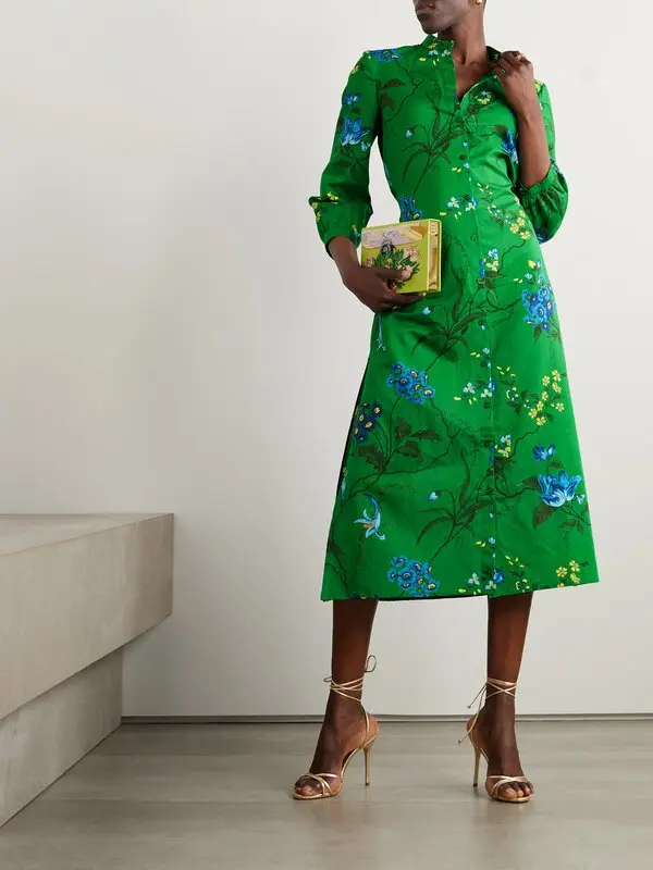 chinese dress ladies Green Linen Blend Halter Midi Dress – Mint Velvet main image 1