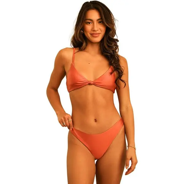 DIPPIN DAISY'S Zen Knotted Triangle Bikini Top - Dusty Rose