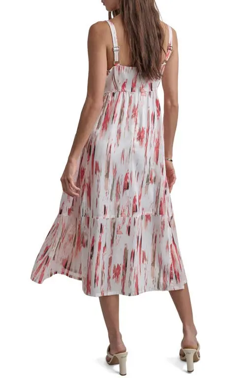 Dkny Abstract Print Midi Dress