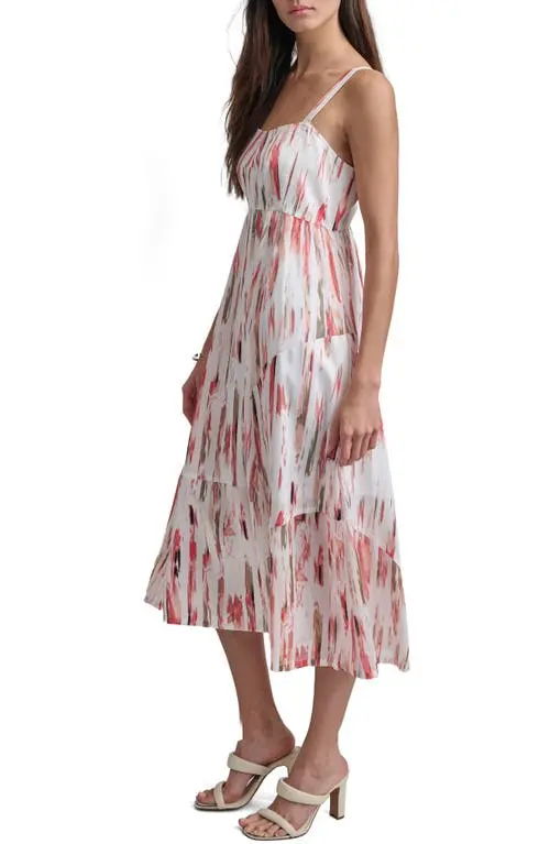 Dkny Abstract Print Midi Dress