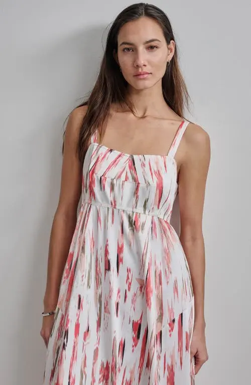 Dkny Abstract Print Midi Dress