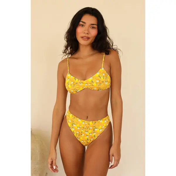 DIPPIN DAISY'S Seashore High Waist Cheeky Bikini Bottom - Positano