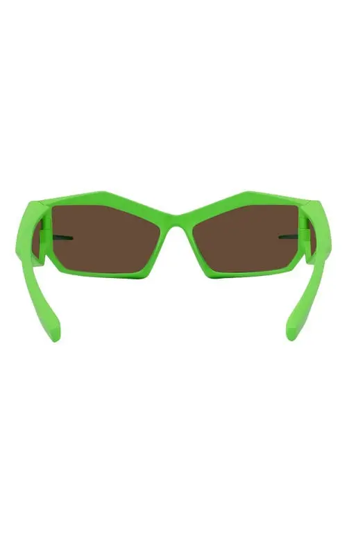 Givenchy Giv Cut Oversized Geometric Sunglasses - Matte Light Green/smoke