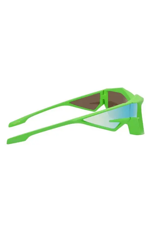 Givenchy Giv Cut Oversized Geometric Sunglasses - Matte Light Green/smoke